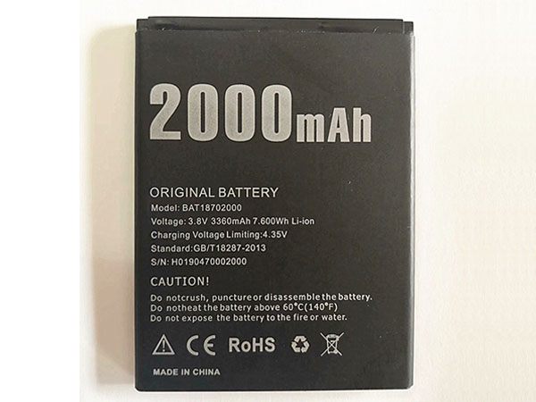 Doogee 2000mAh/7.6Wh smartphone battery X50
